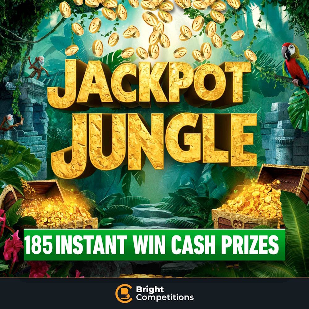 Jackpot Jungle - 185 Instant Wins & 5x £100 Jackpots - Bright Competitions