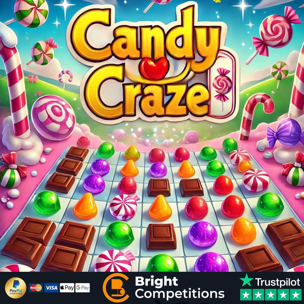 Candy Craze! 449 Instant Wins - 40p Per Ticket - Bright Competitions