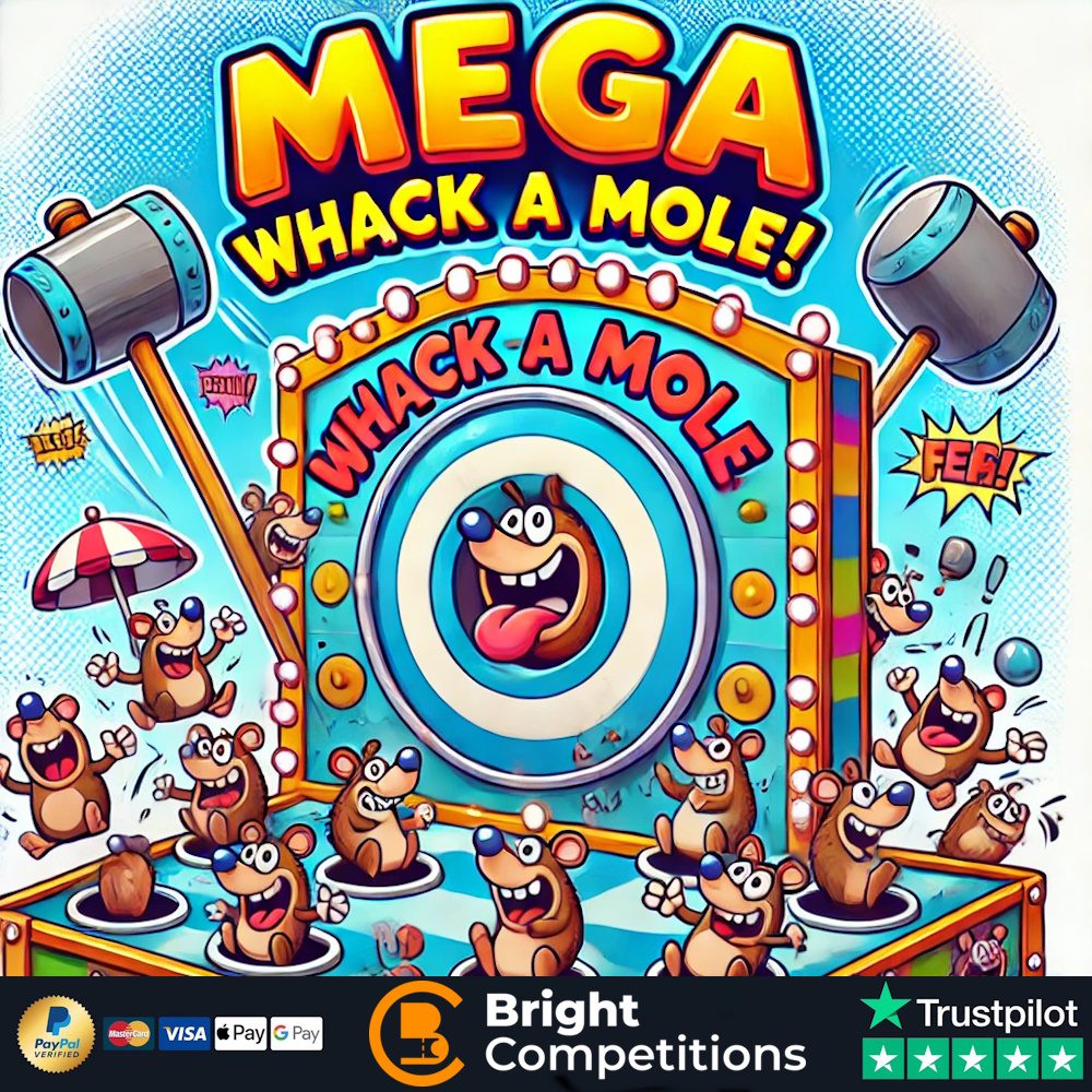 MEGA Whack A Mole - 152 Instant Wins, 4 Moles & Main Prize Mole ...