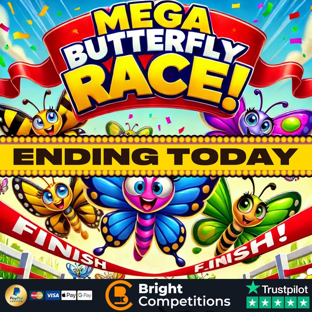 Mega Butterfly Race! 181 Instant Wins & 9 Butterflies To Be Found ...