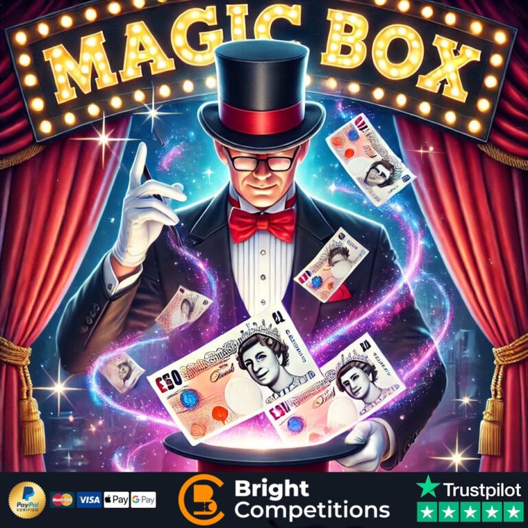 Magic Box! – 340 Instant Wins, 5 Magic Boxes & £50 Jackpot – 50p Per Ticket - Bright Competitions